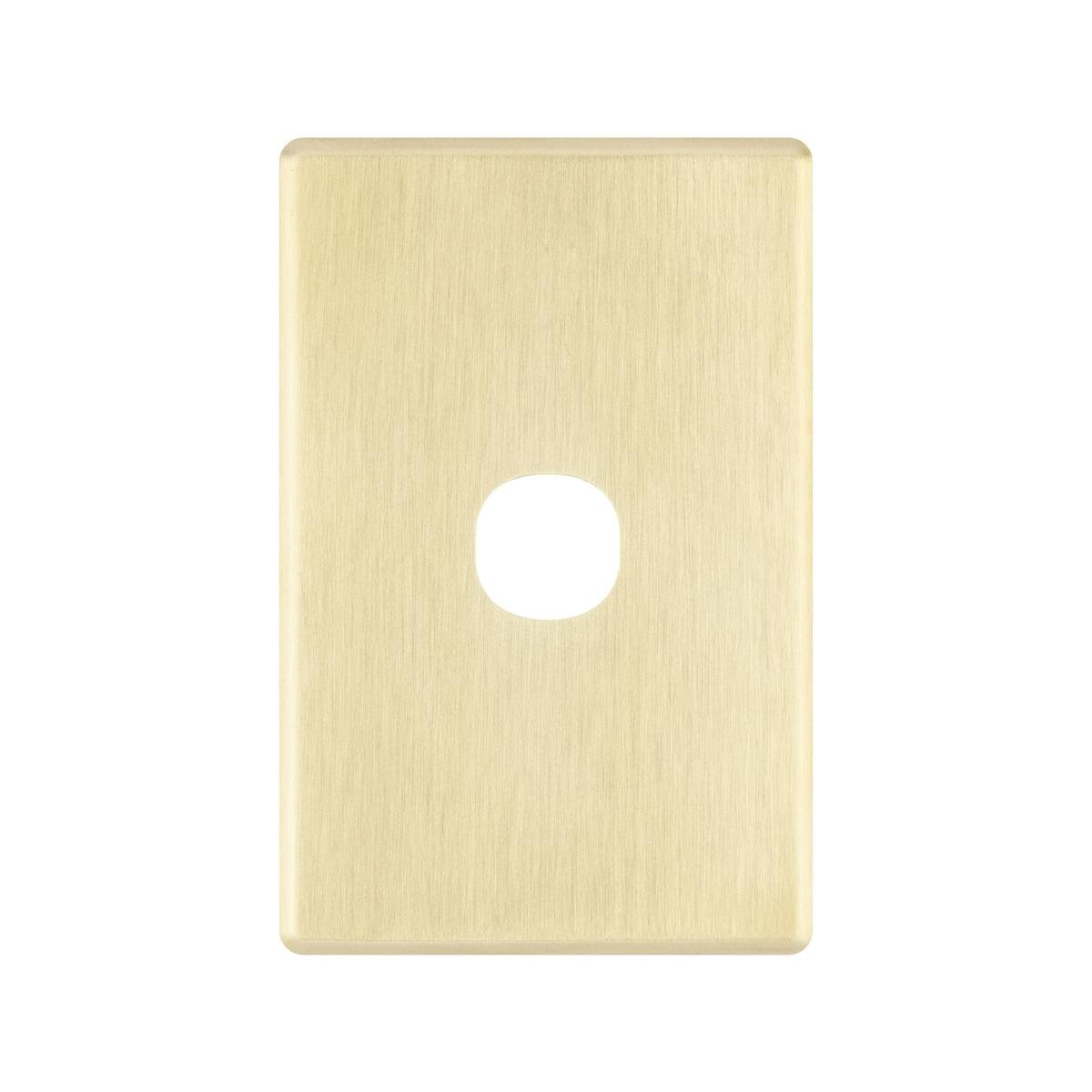 Deta S-Line Brushed Gold Finish 1 Gang Switch Cover Plate - Brushed ...