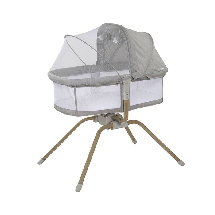 Babyhood Rocking Travel Bassinet - Light Grey - Bunnings Australia