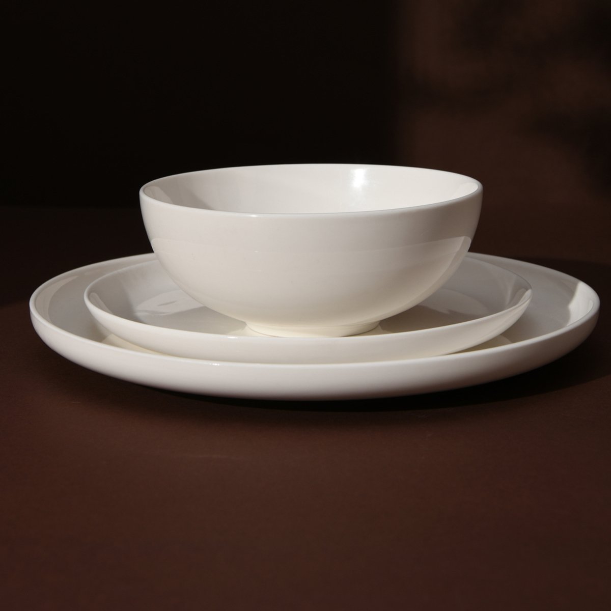 Gourmet Kitchen Essential 12 Pc Dinner Set Coupe Shape, Gloss Glaze ...