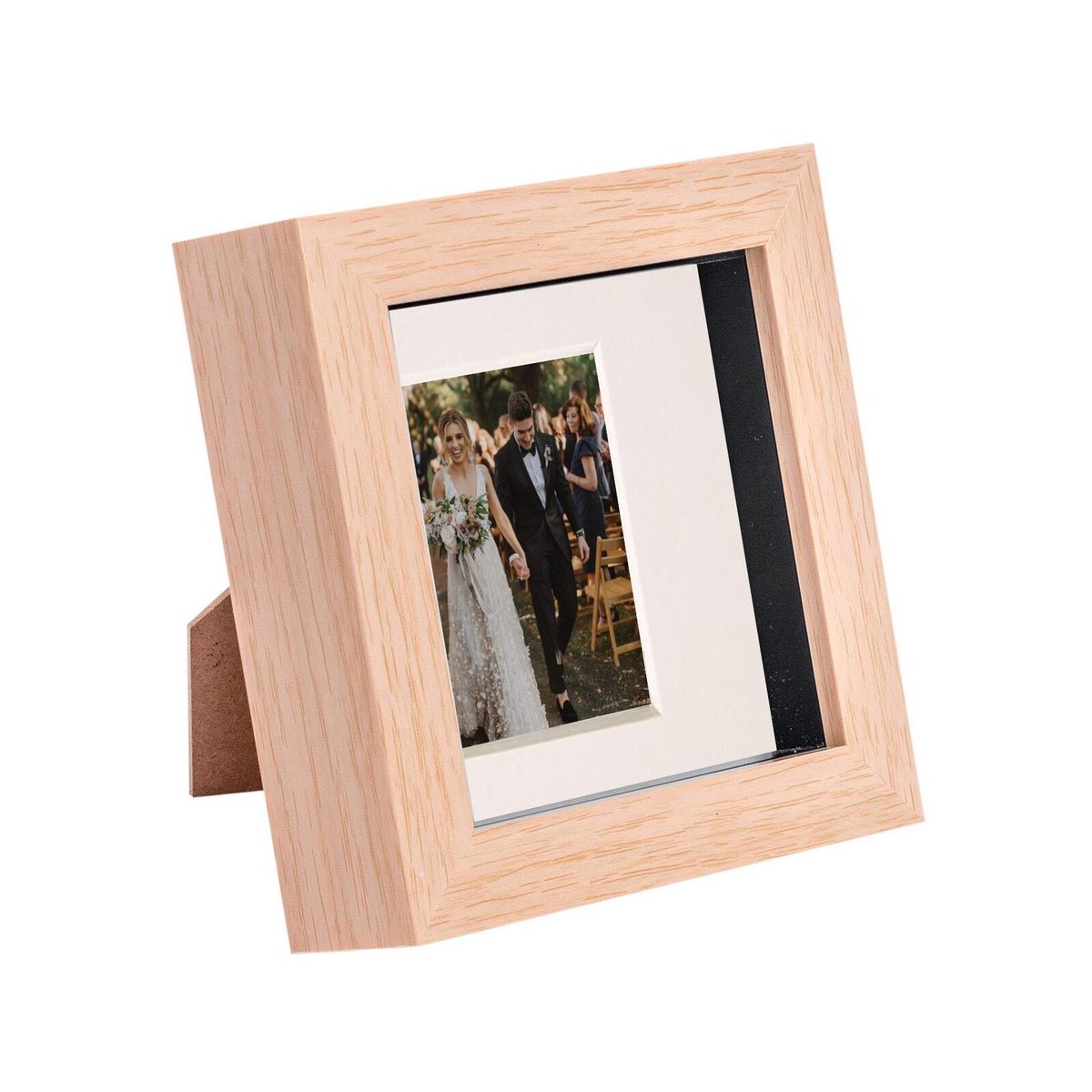 Nicola Spring Shadow Box Frame - 4 x 4" with 2 x 2" Mount - Light Wood ...