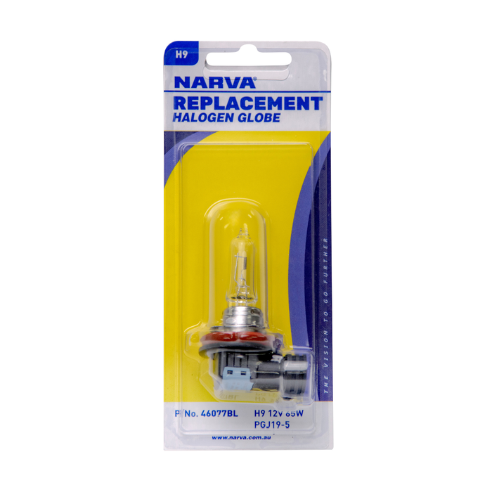 Narva 12V H9 Auto Halogen Globe 65W 46077BL - Bunnings Australia