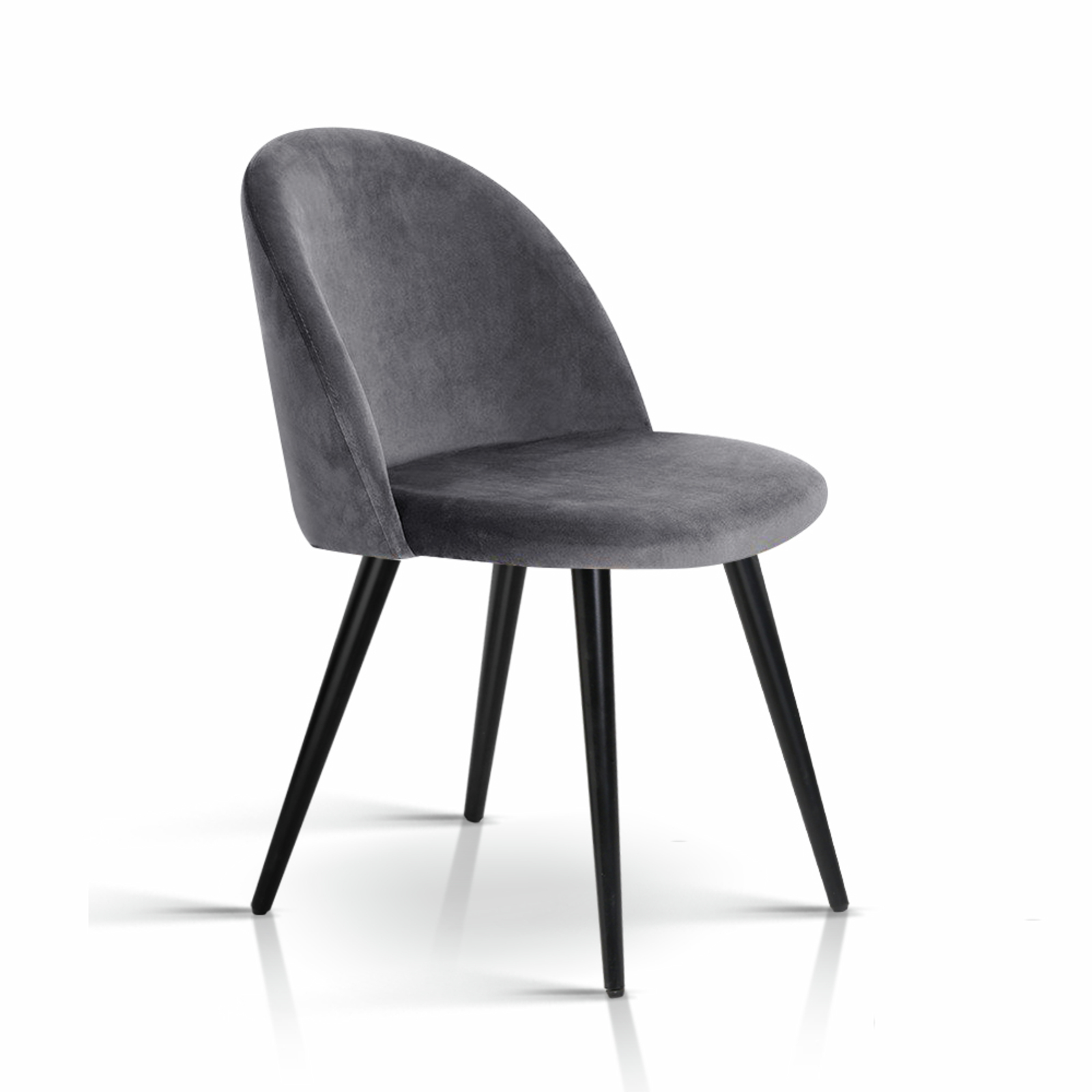 Grey velvet dining chairs store