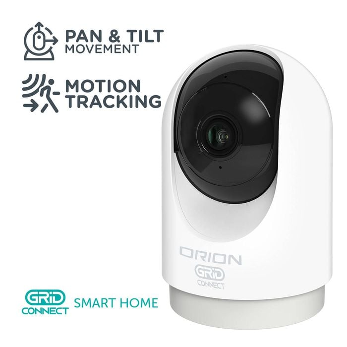Orion Grid Connect Smart Wi-Fi Indoor Pan And Tilt 2K-Pro Security Camera - Bunnings Australia