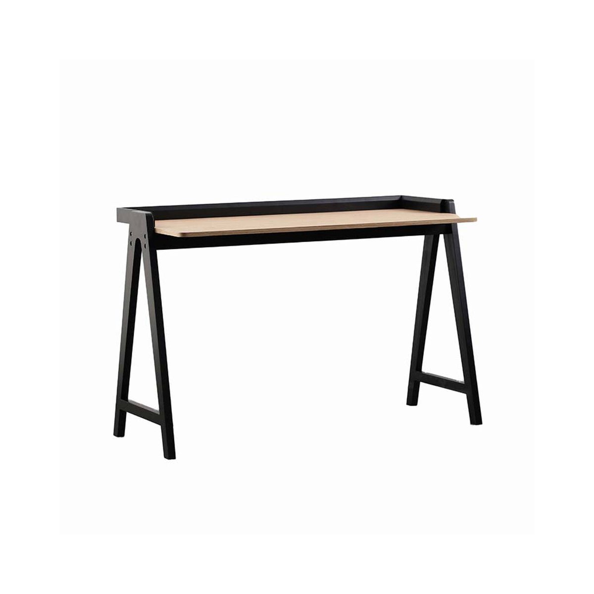 Modern Furniture YARA Study Desk 118cm - Black & Natural - Bunnings ...