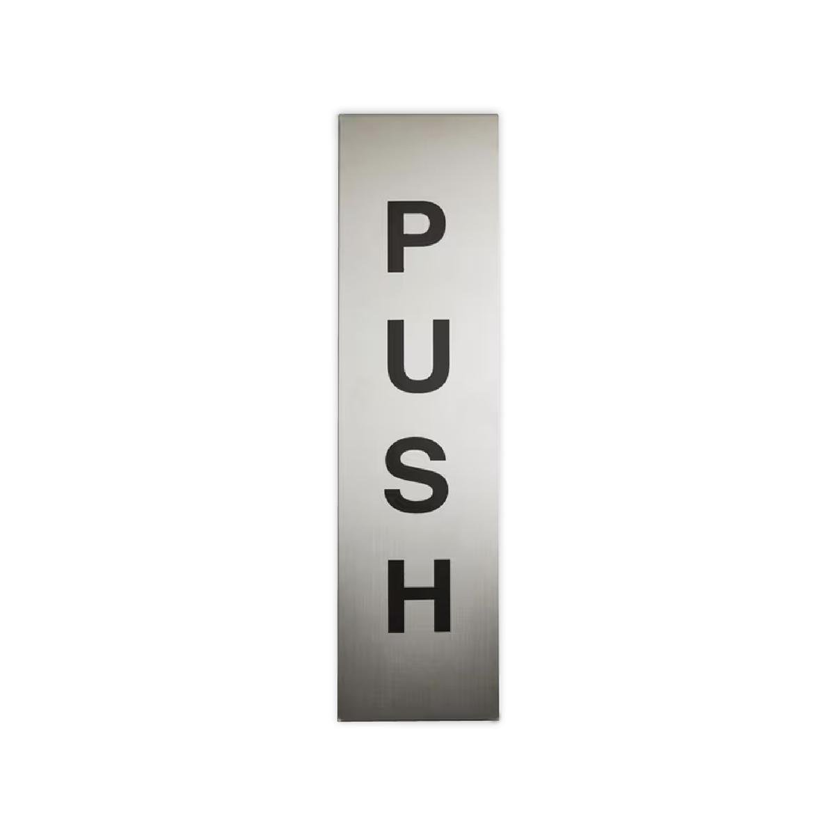 Sandleford 200 x 50mm Stainless Steel Push Sign - Bunnings Australia