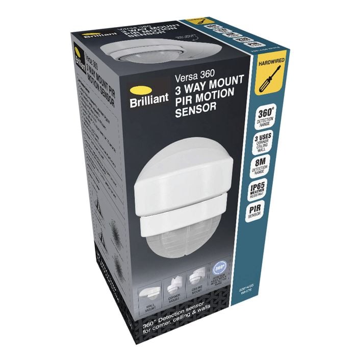 Brilliant White Versa 360 3 Way Mount PIR Motion Sensor - Bunnings New ...
