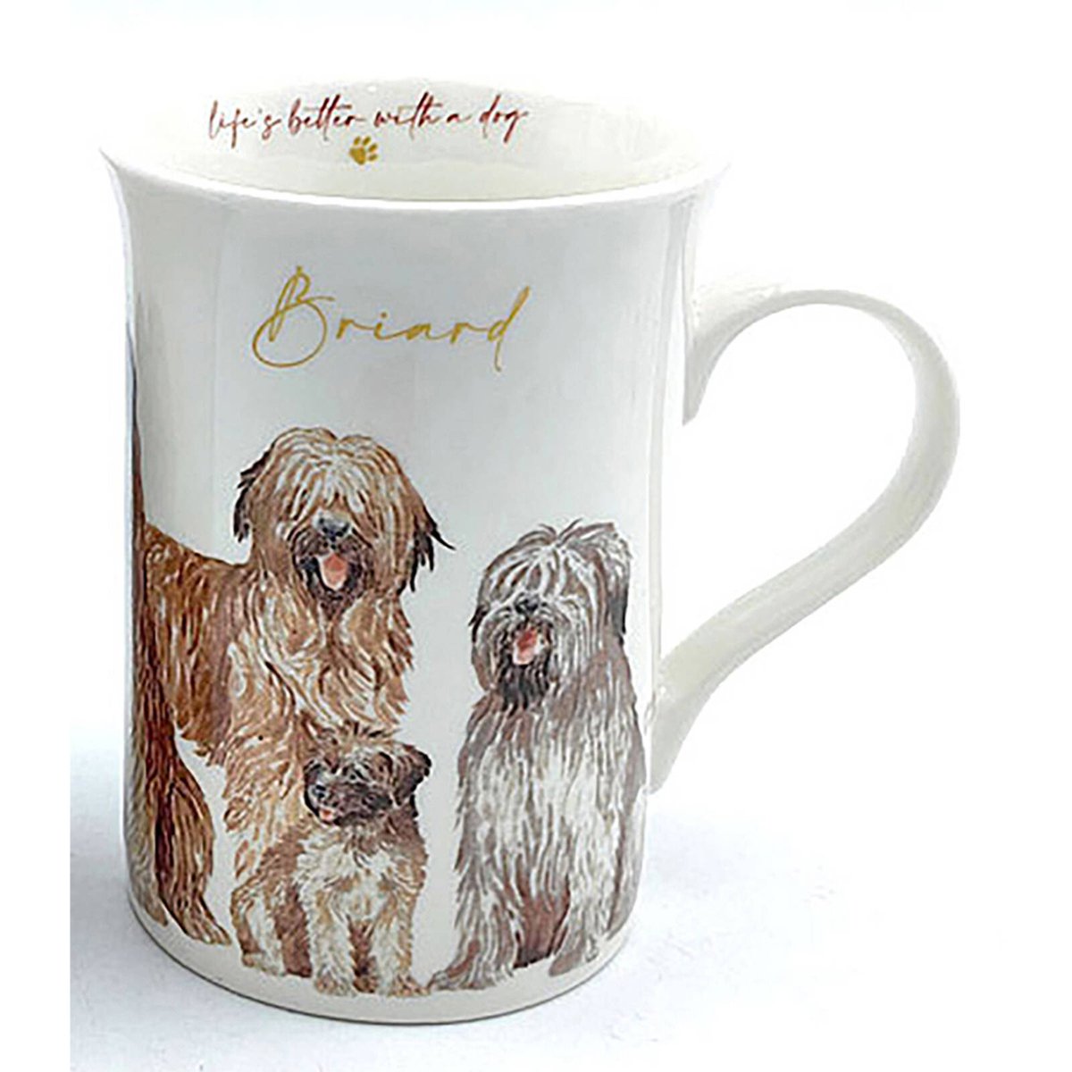 Muddy Paws Briard Mug 360ml New Bone China Novelty/Keepsake - Bunnings ...
