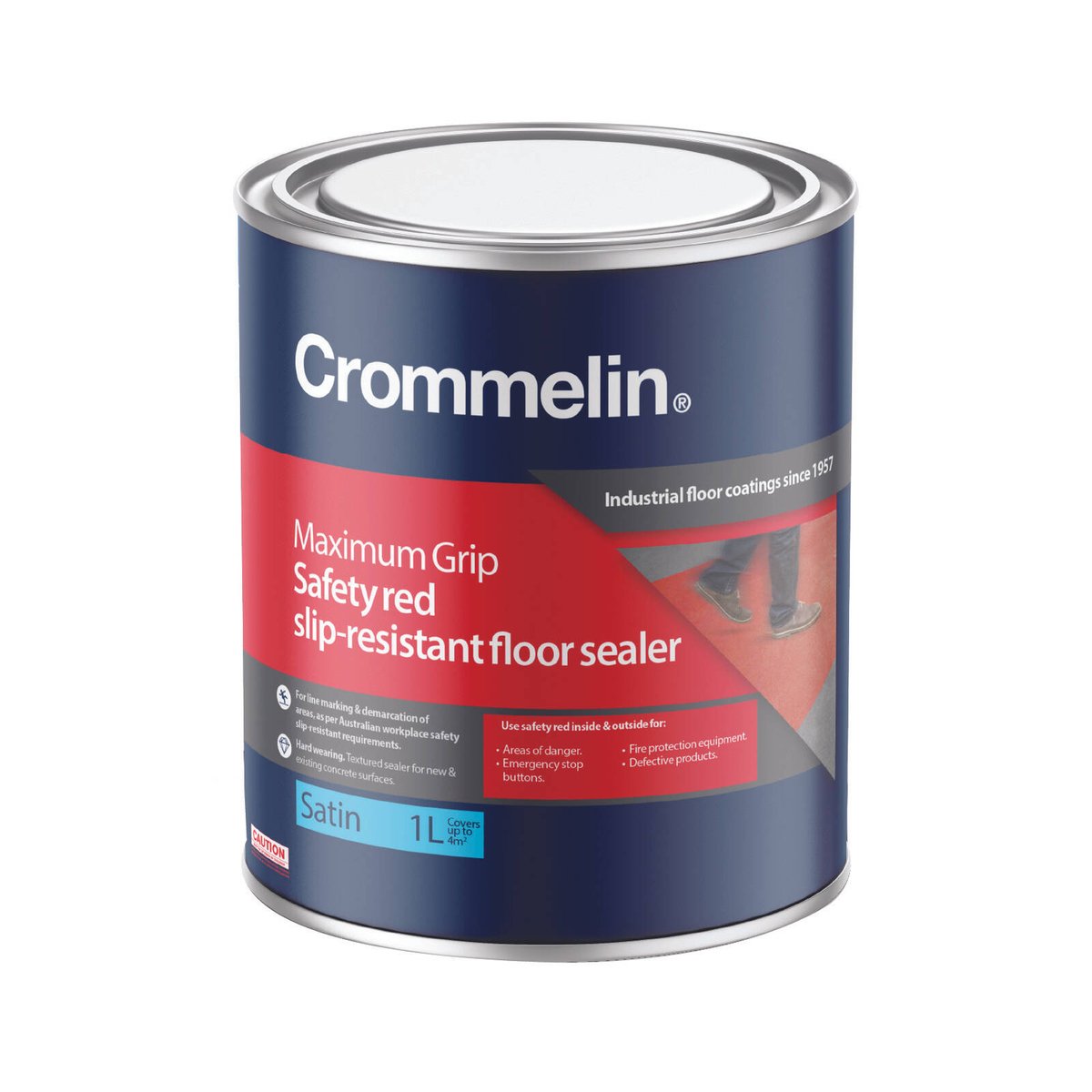 Crommelin 1L Red Maxigrip Floor Coating - Bunnings Australia