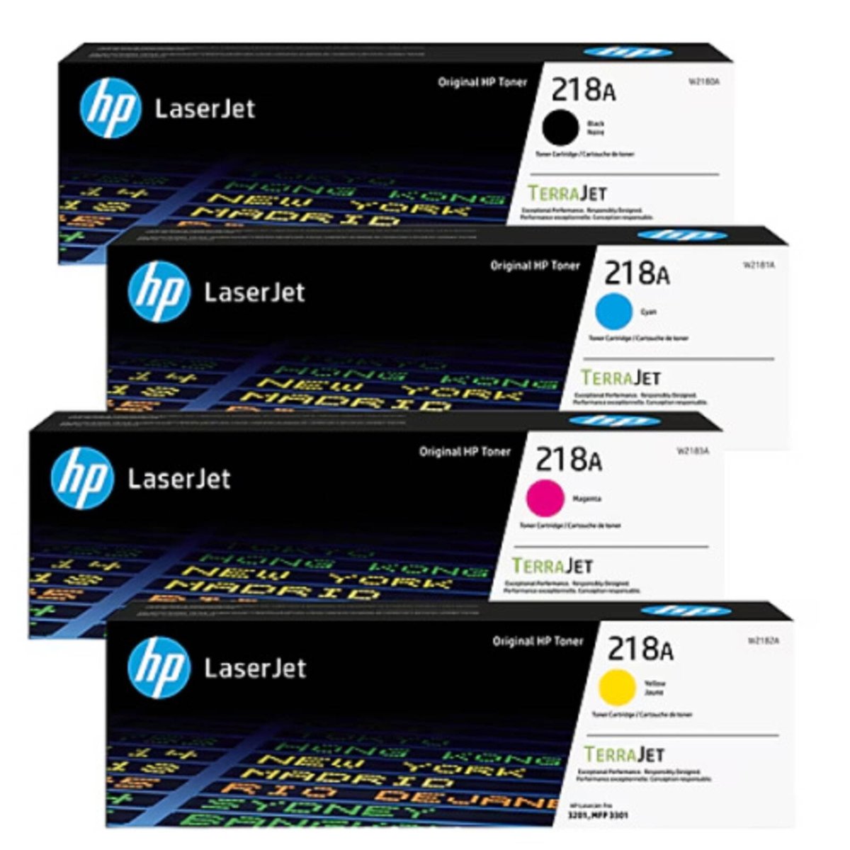 4x Pack Genuine HP 218A Toner Cartridge Set - Bunnings Australia