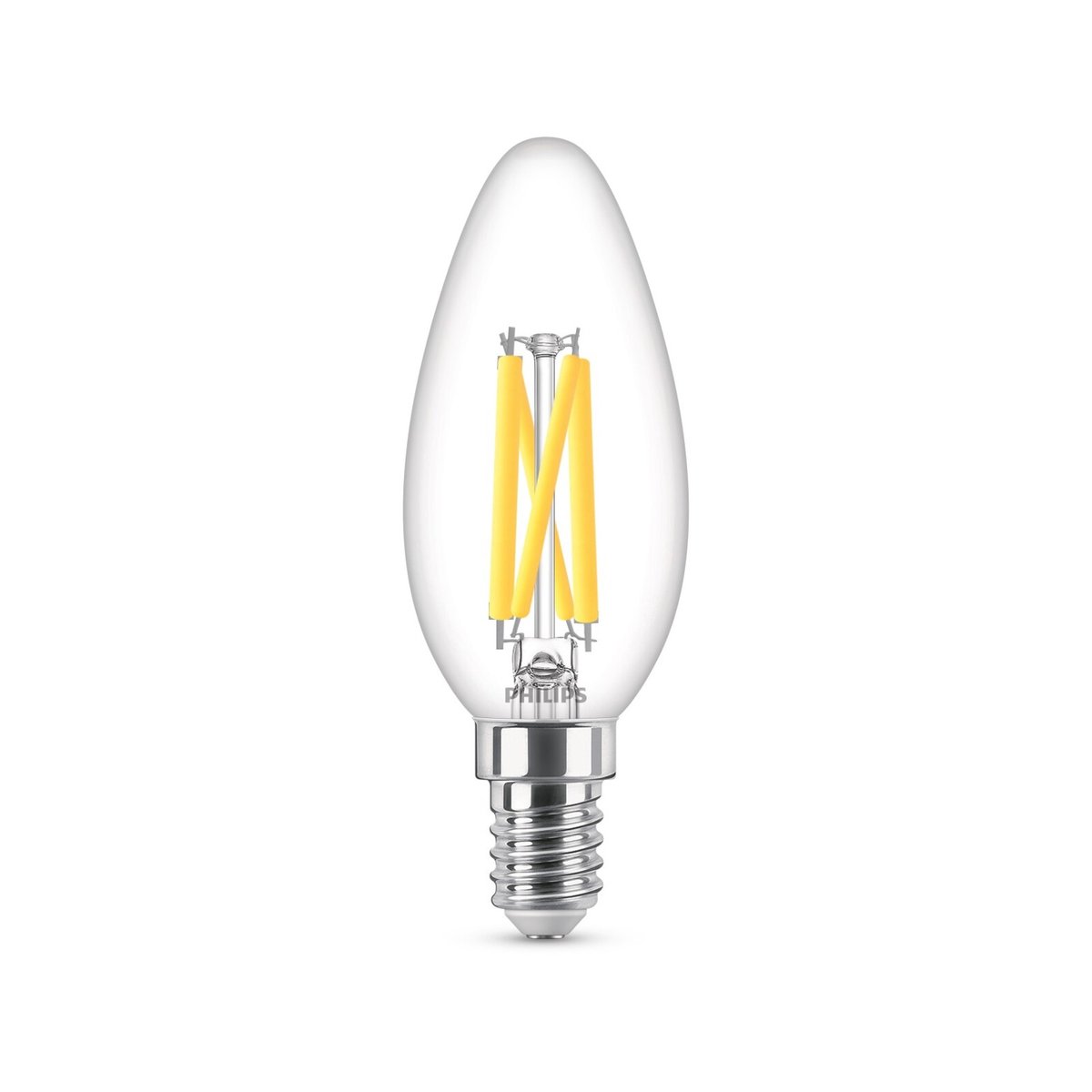 Philips B35 E14 LED 470lm Clear Filament 3.5W Dimmable Globe - Bunnings ...