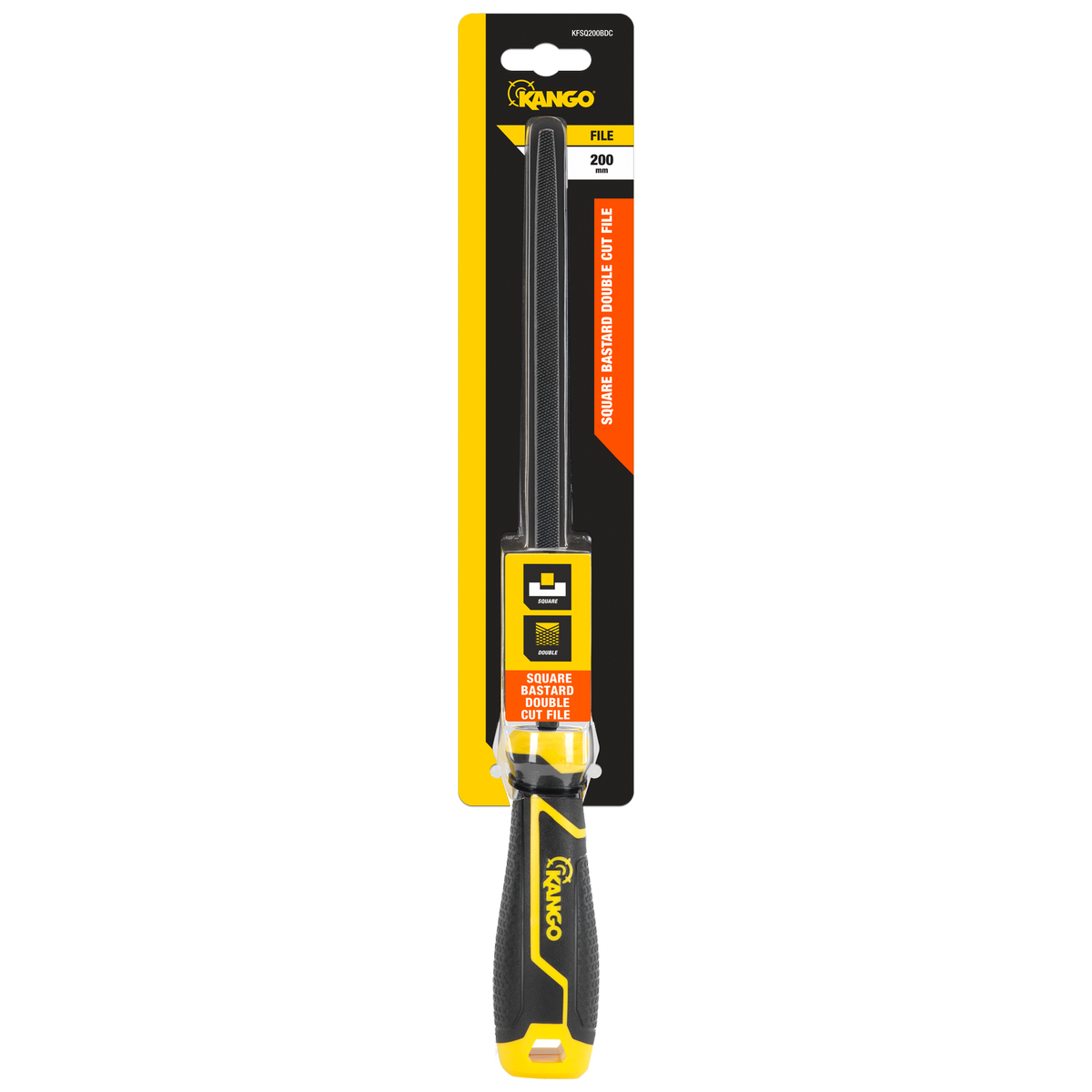 Kango 200mm Square Bastard Double Cut File - Bunnings Australia
