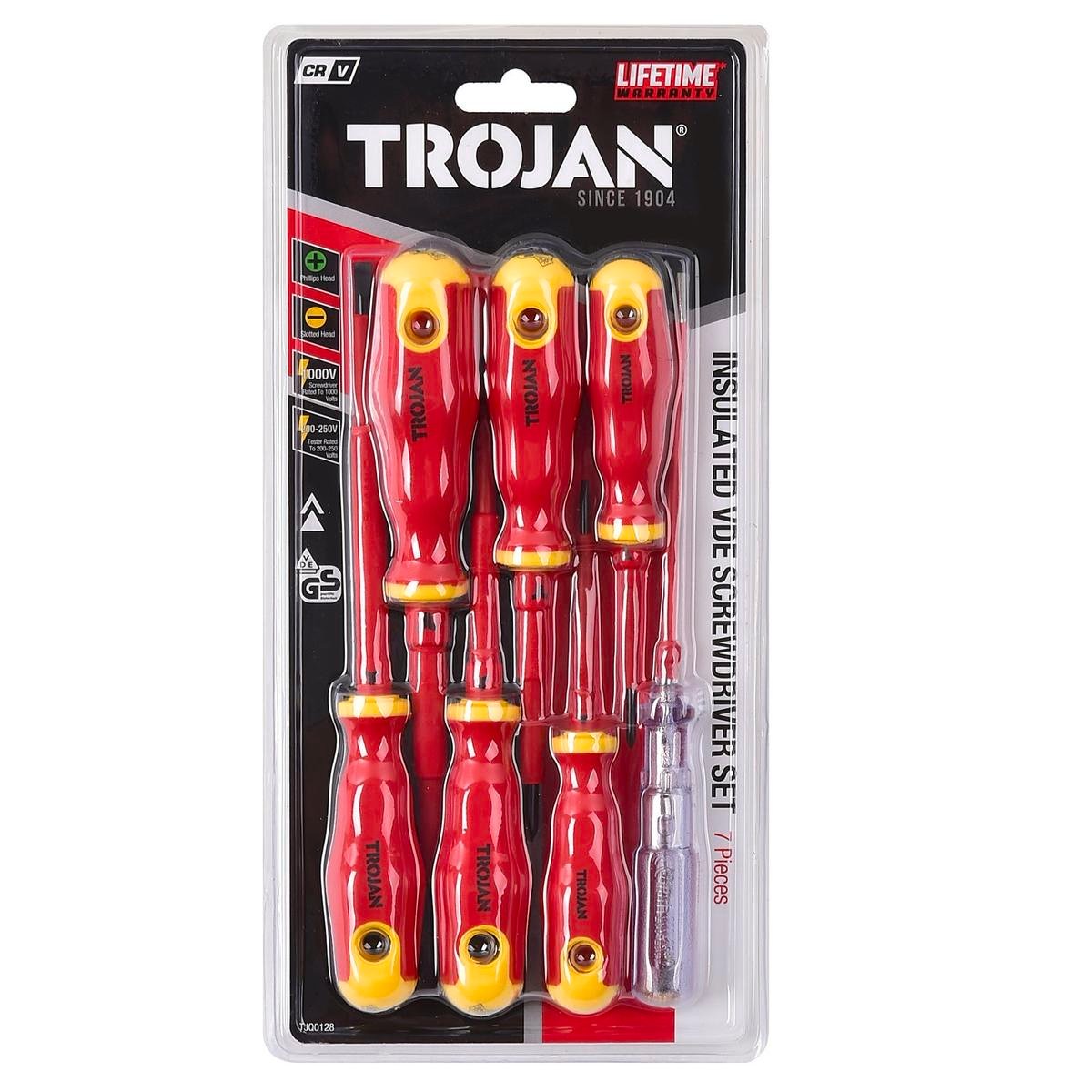 Trojan 7 Piece Insulated Screwdriver Set - Bunnings New Zealand