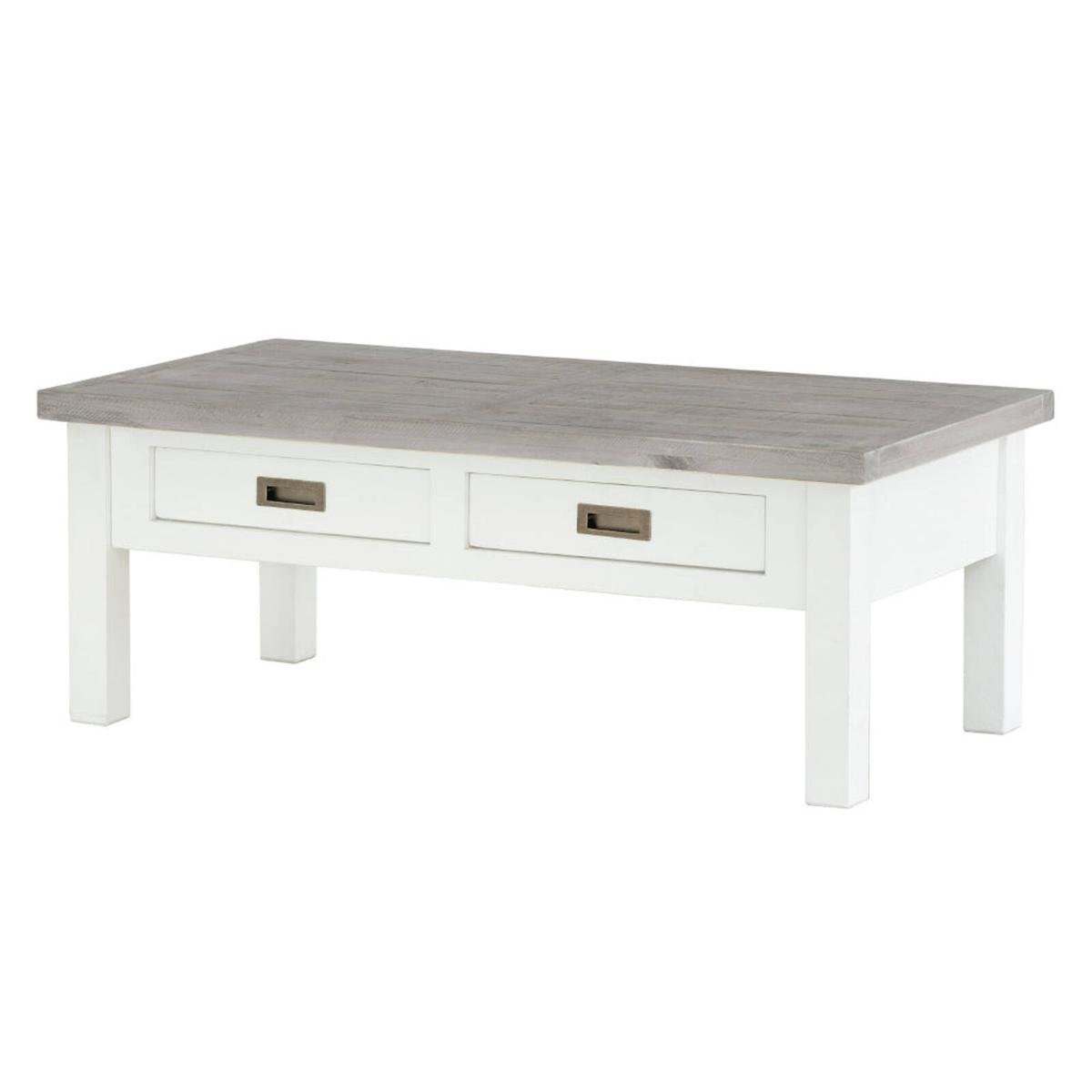 Ashton Rectangle Indoor Timber Coffee Table in Brushed with Wooden Top ...