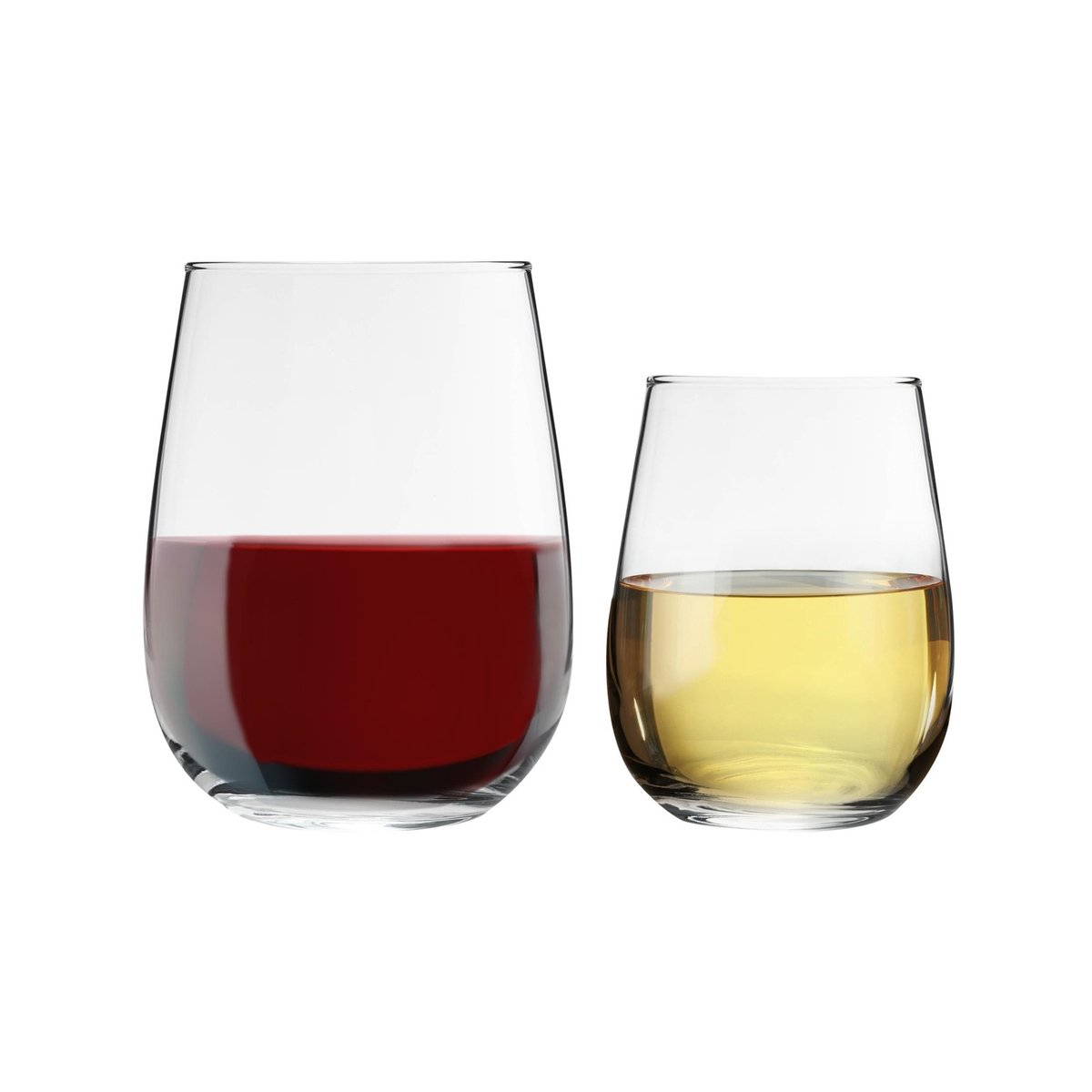 LAV 12 Piece Gaia Stemless Wine Glasses Set - Modern Glass Goblets ...
