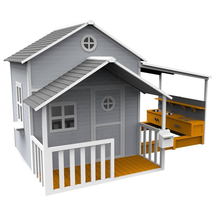 Kidzshack Lovely Shack Wooden Large Cubby House with Mud Kitchen and ...