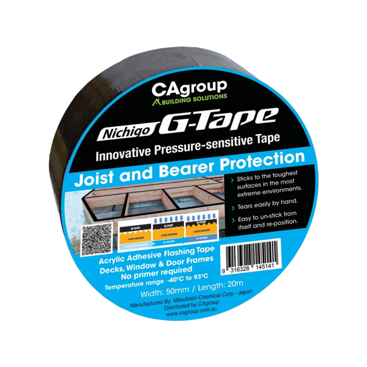 CAgroup 50mm x 20m Bearer Protector G-Tape - Bunnings Australia