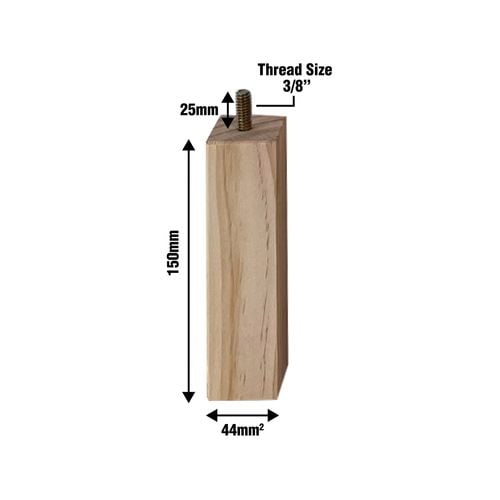 Adoored 150mm Rustic Square Timber Furniture Leg - Bunnings Australia