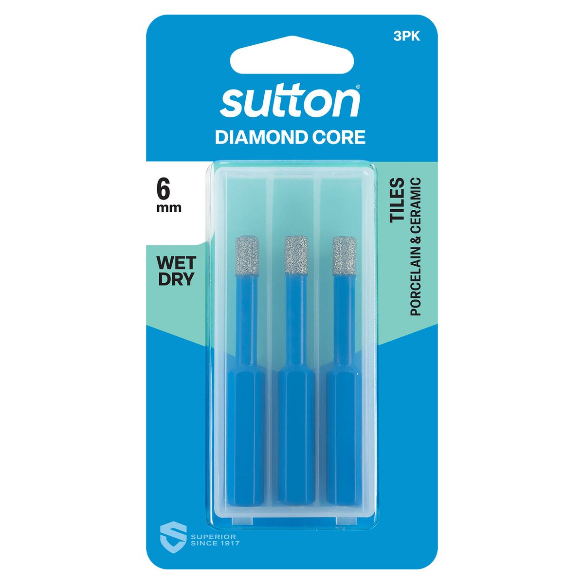 Sutton Diamond Core 6mm 3 Pack - Bunnings Australia
