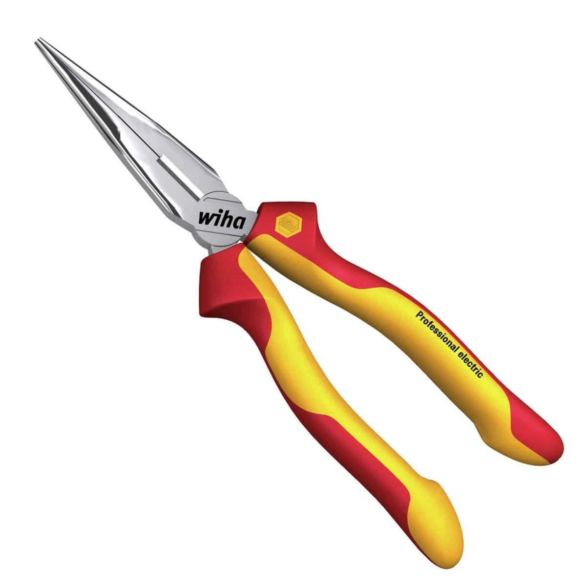 Wiha Pliers 200mm Long Nose VDE 1000V Electric Insulated Straight Cut ...