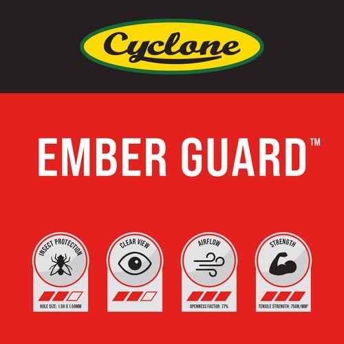 Cyclone 910mm x 6m Ember Guard Flyscreen - Bunnings Australia