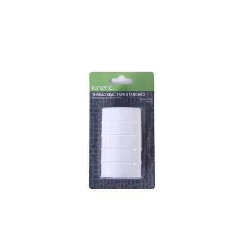 Kinetic 12mm x 10m White Thread Seal Tape - 5 Pack - Bunnings New Zealand