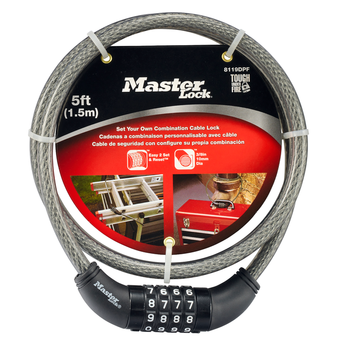 Master Lock 10mm x 1.5m Combination Security Cable - Bunnings Australia