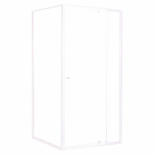 Estilo 900 x 1830mm White Semi Frameless Shower Screen - Bunnings Australia