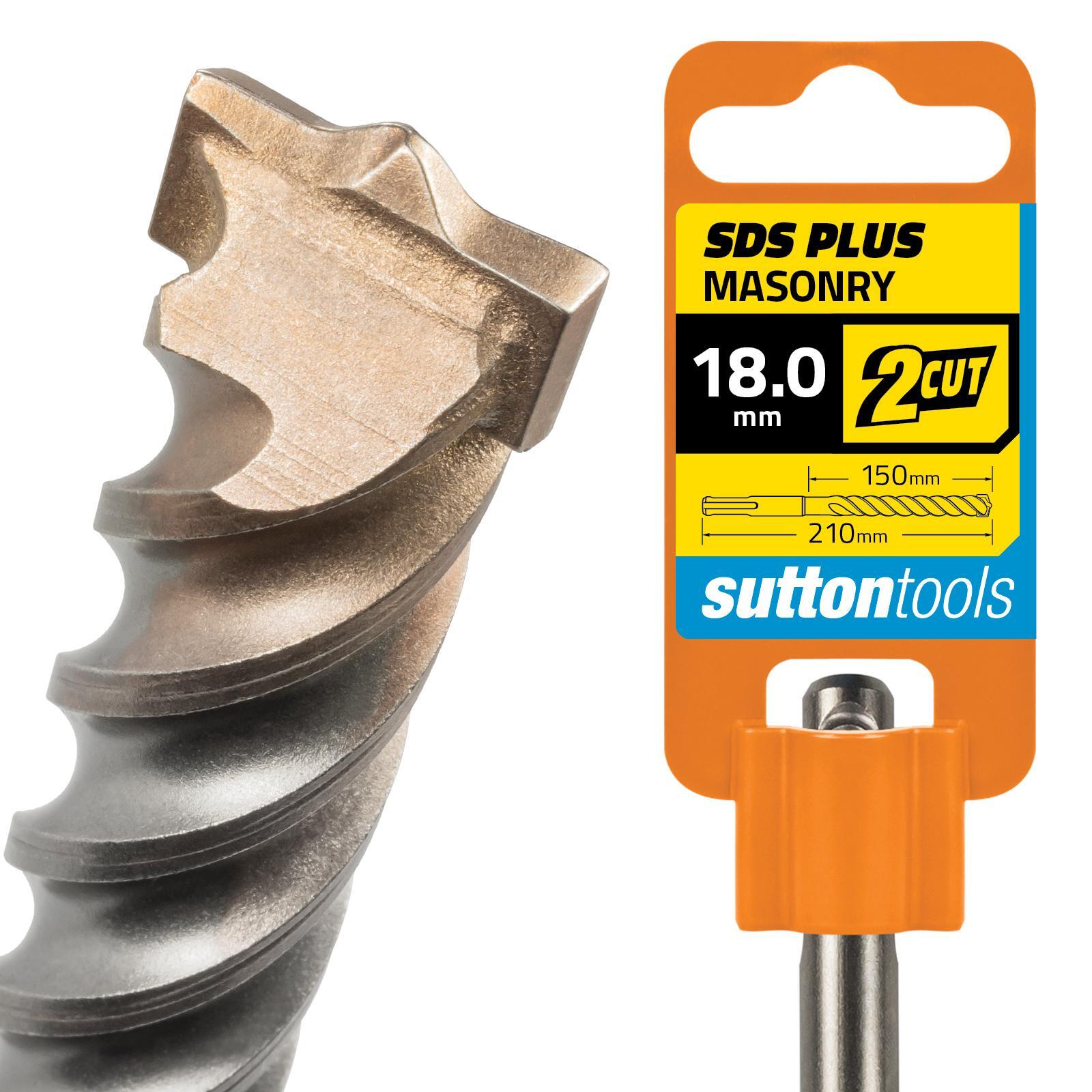 Sutton Tools 18.0 x 210mm 2 Cut SDS Plus Masonry Drill Bit Bunnings Australia