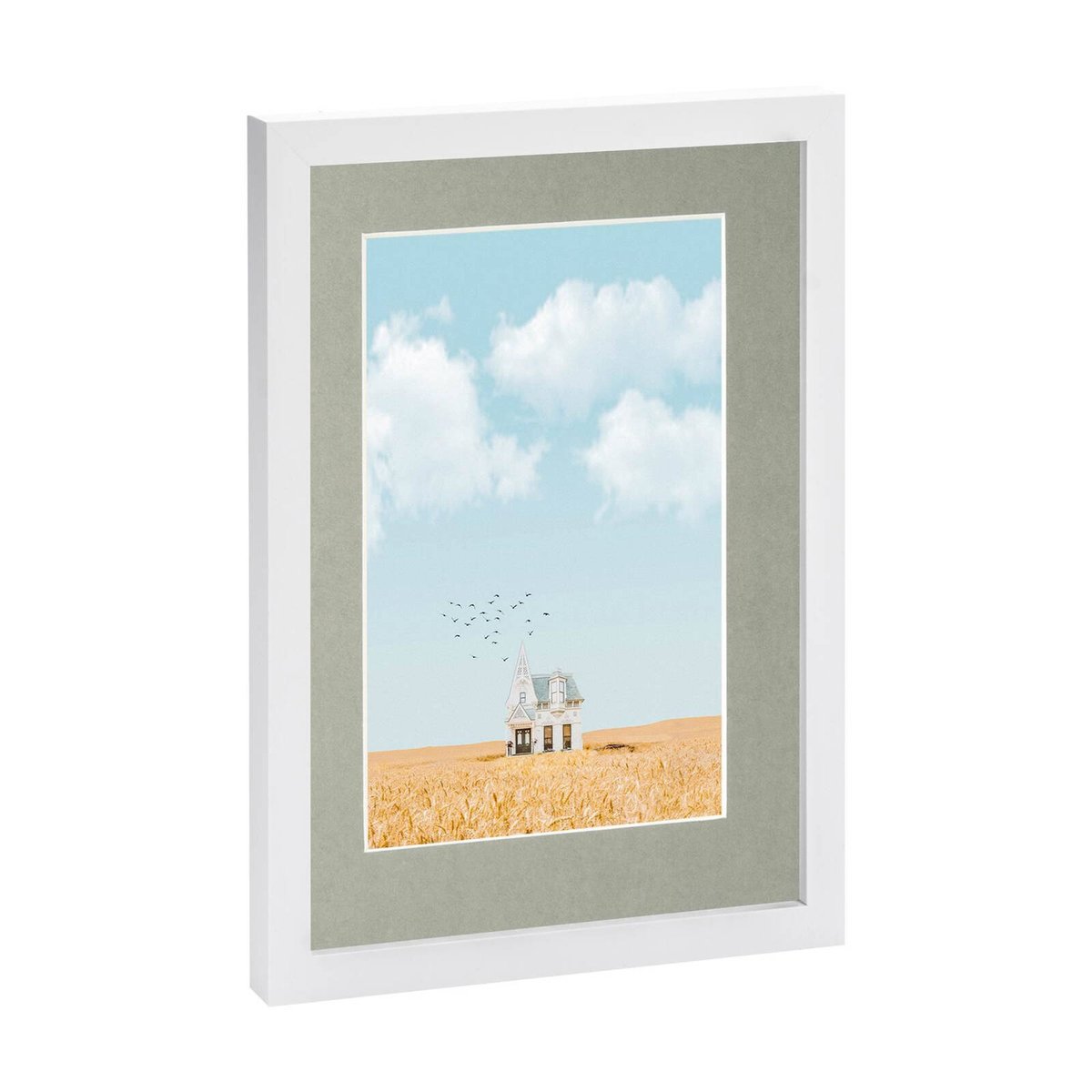 Nicola Spring Photo Frame with A5 Mount - A4 (8" x 12") - White ...