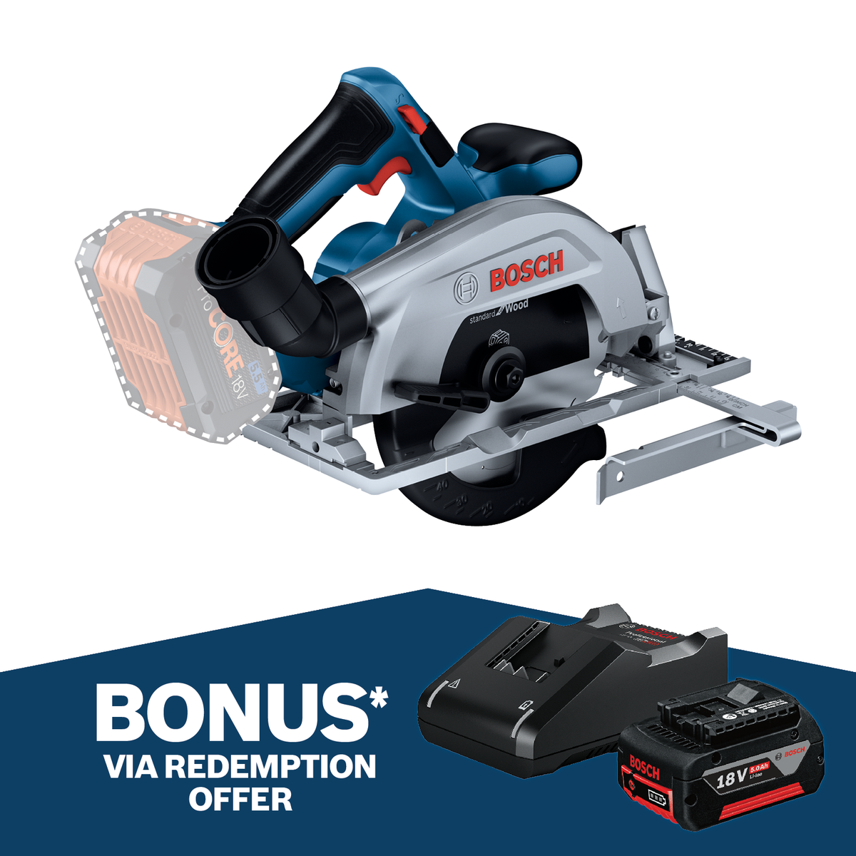 Bosch 18V Professional 165mm Cordless Circular Saw GKS 18V 57-2 - Skin ...