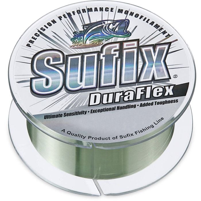 300m Spool of 8lb Lo Vis Green Sufix Duraflex G2 Monofilament Fishing ...