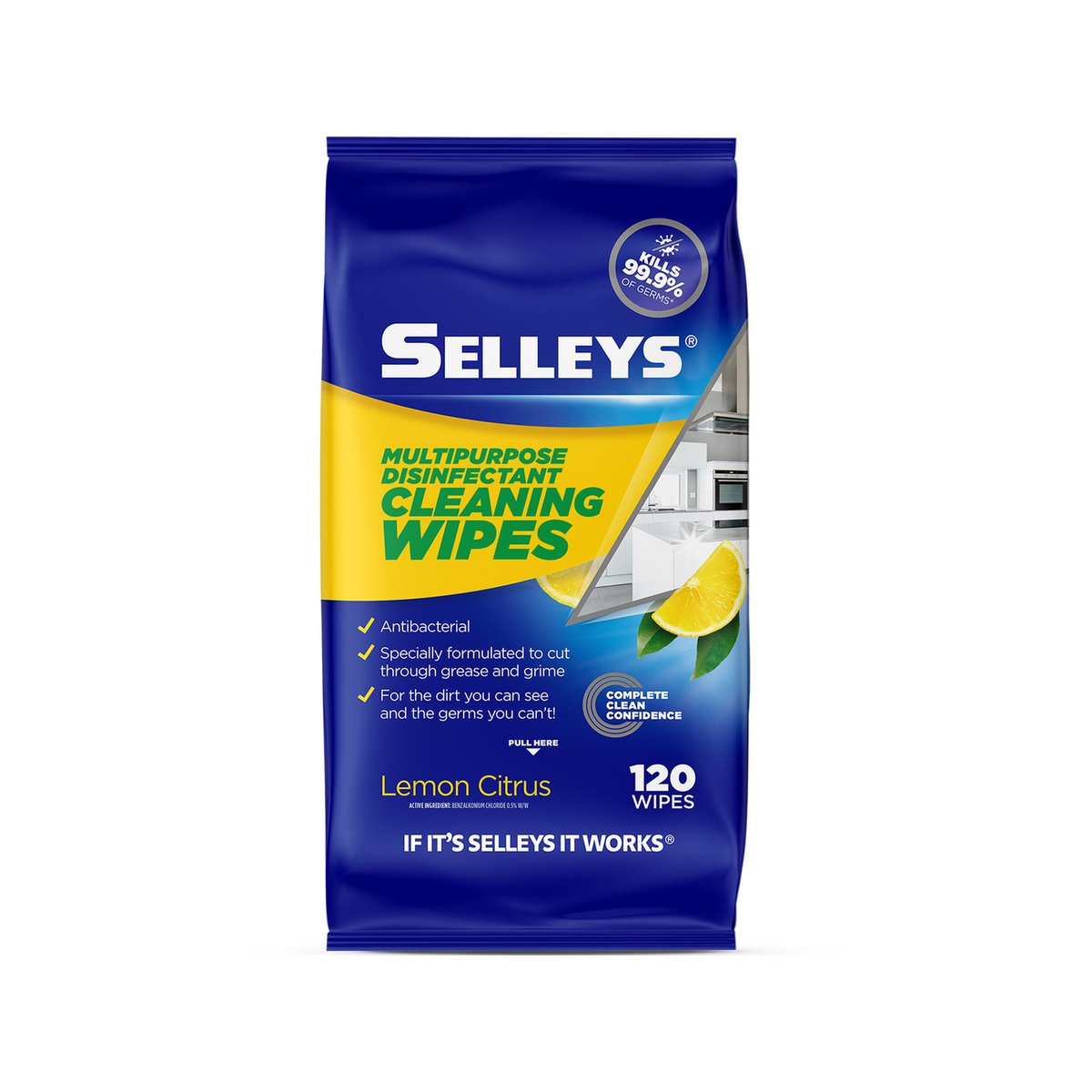 Selleys 120 Pack Complete Clean Multipurpose Disinfectant Wipes ...