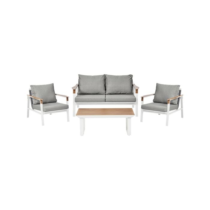 Cooper & Co. Sunshine 4-Piece Outdoor Conversation Set Grey & White ...