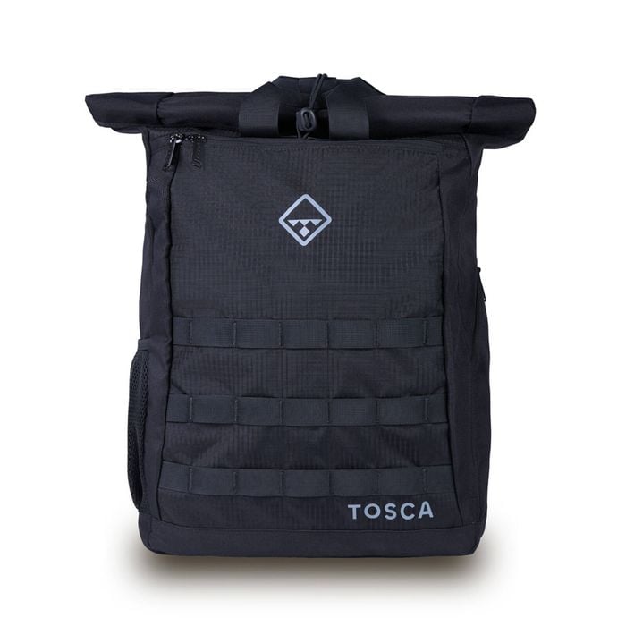 Tosca Roll Top Backpack Rucksack Outdoor Travel Bag - Black - Bunnings ...