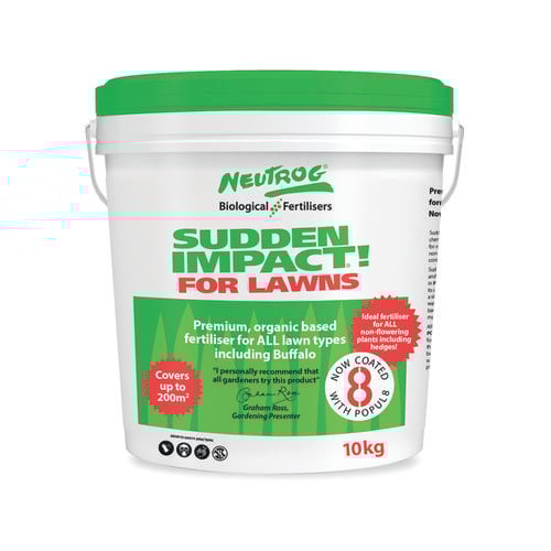 Neutrog 10kg Sudden Impact for Lawns + POPUL8 Granular Fertiliser ...