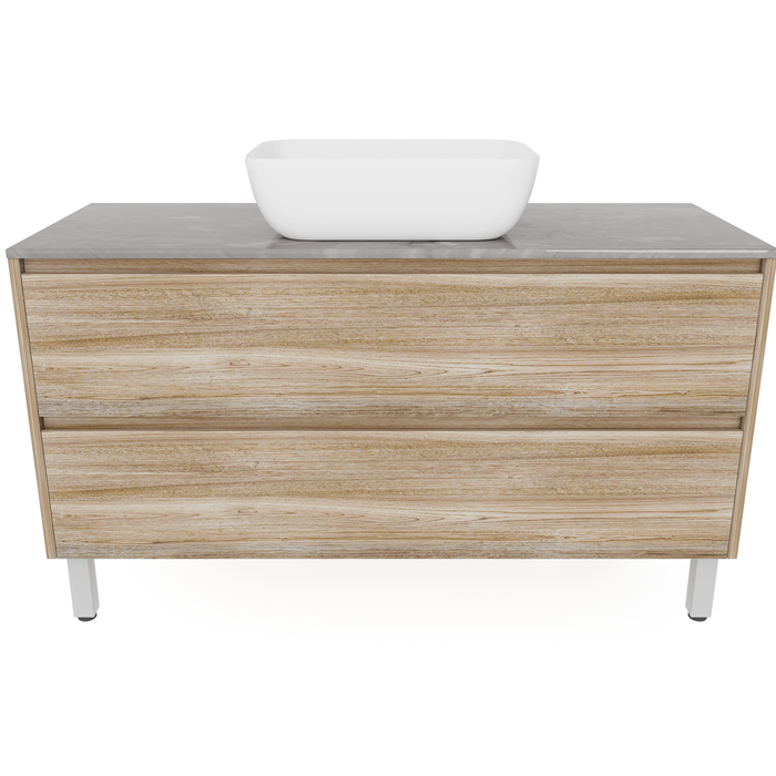 Forme Razor 1200mm Freestanding Vanity With Victoria Grey Stone Top And ...