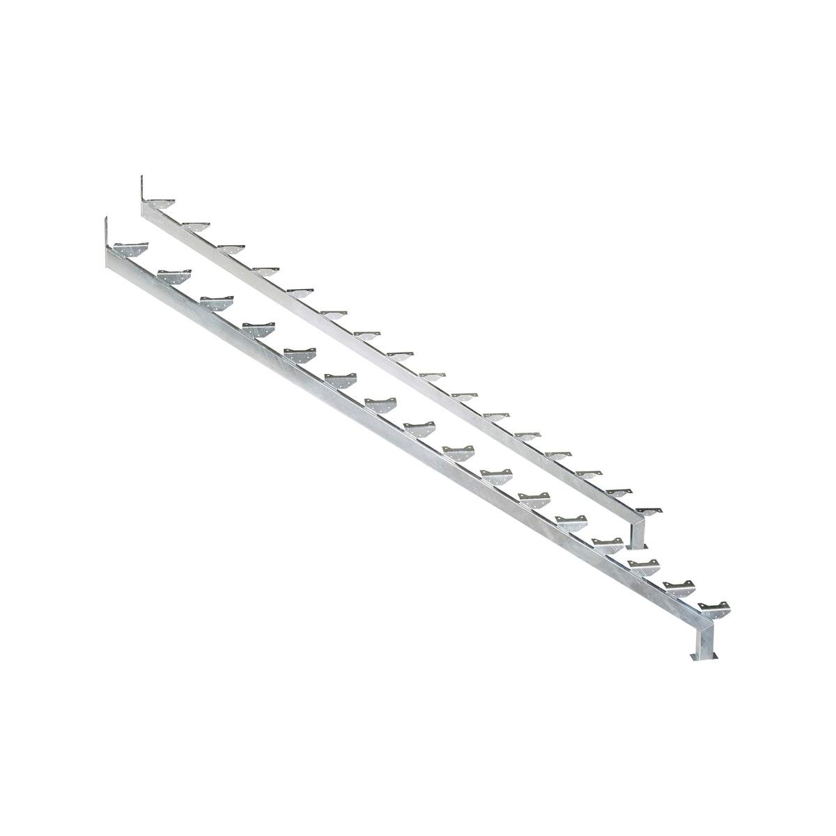 Galintel 16 Tread Heavy Duty Galvanised Steel Stair Stringer - 2 Pack ...