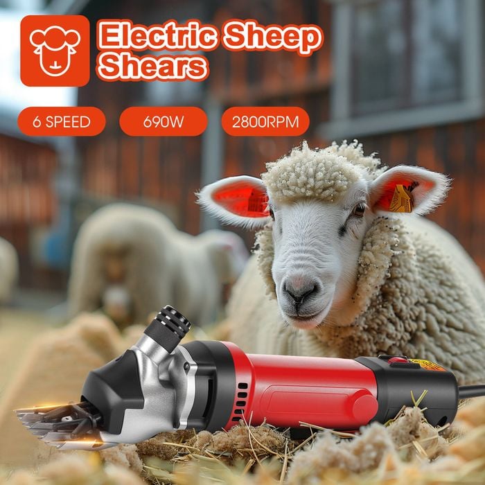 Advwin Electric Sheep Shears 690W,2800R/Min 6 Speed Professional Heavy ...