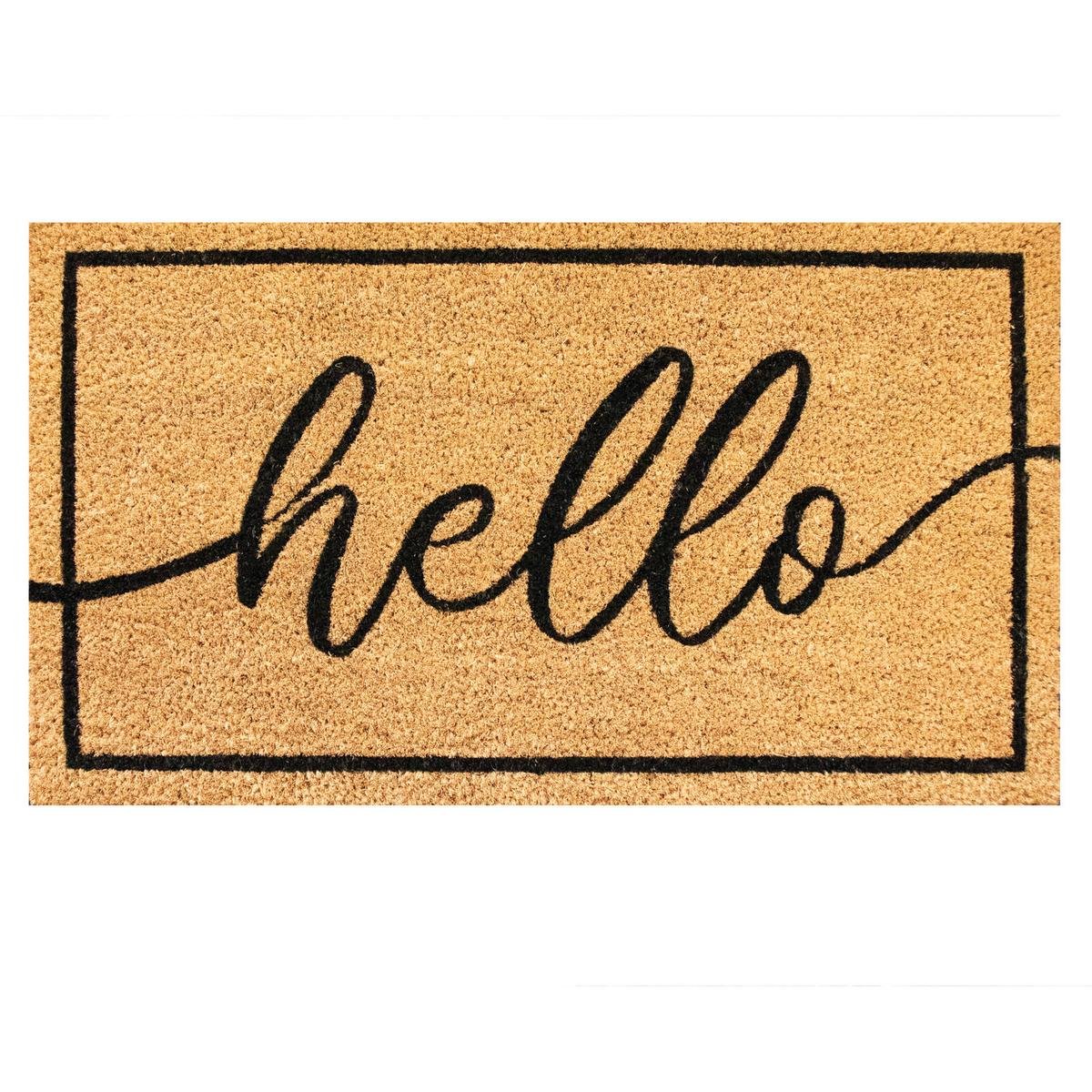 Madras Link 40x70cm Hello Outdoor Coir Mat - Bunnings New Zealand