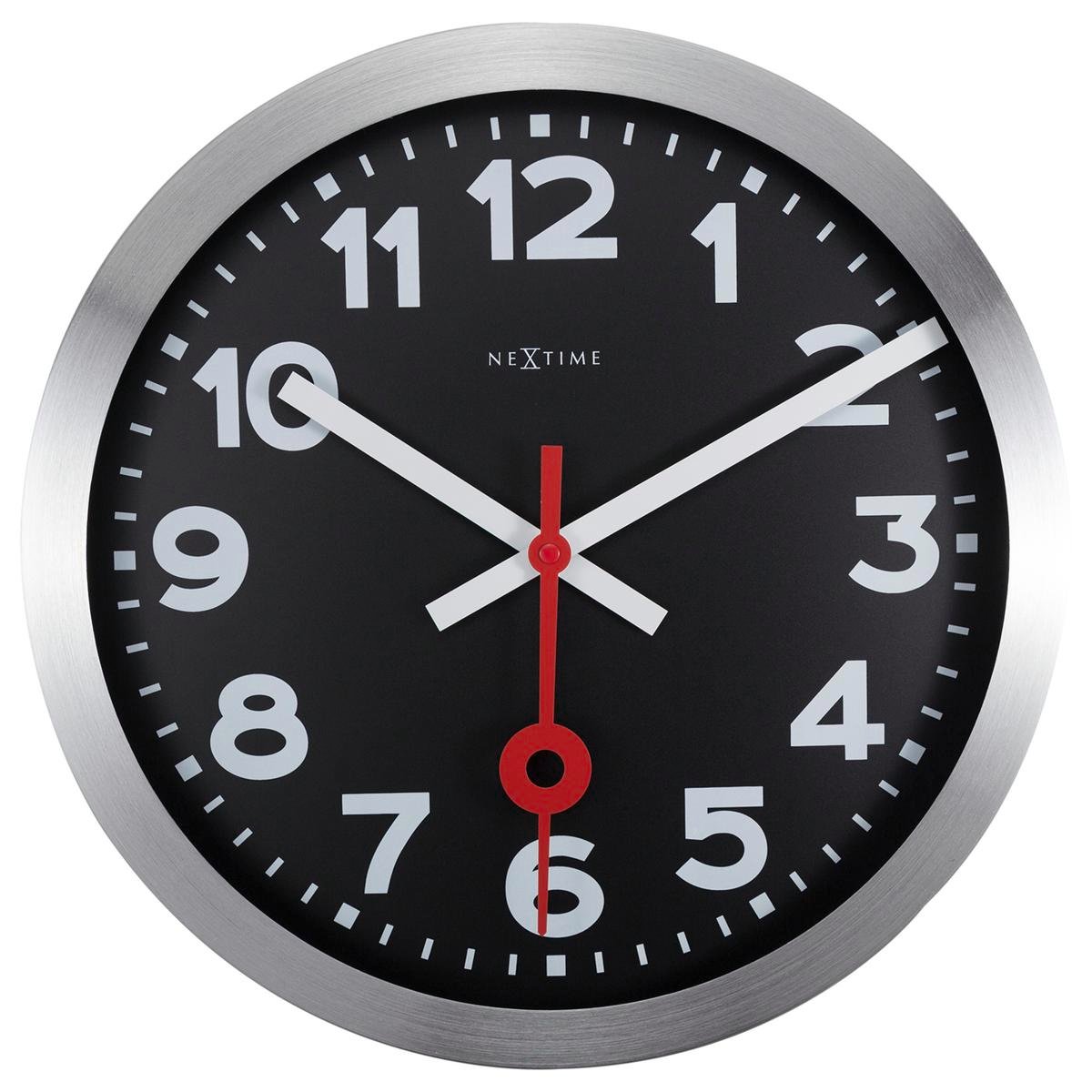 NeXtime 35cm Black Station Number Wall Clock - Bunnings Australia