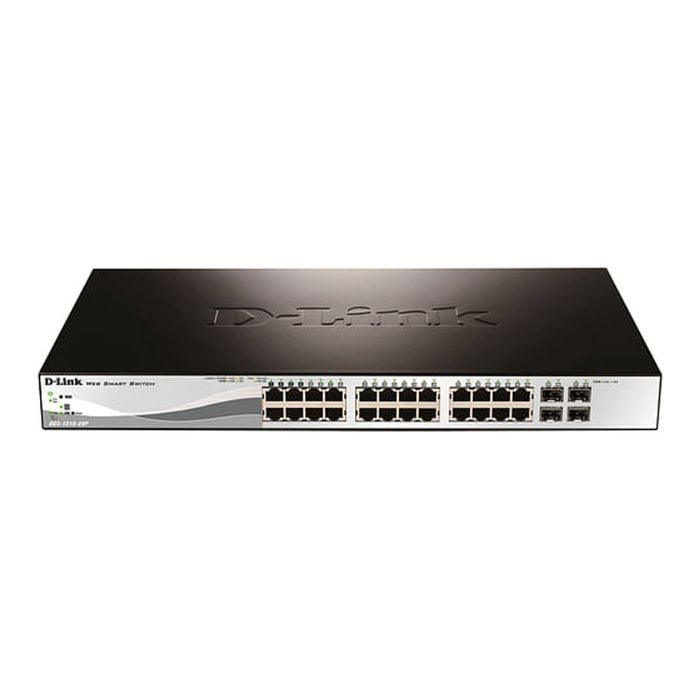 D-Link DGS-1210-28P - 28-Port Gigabit WebSmart PoE Switch With 28 RJ45 (24 PoE) With 4 Combo SFP ...