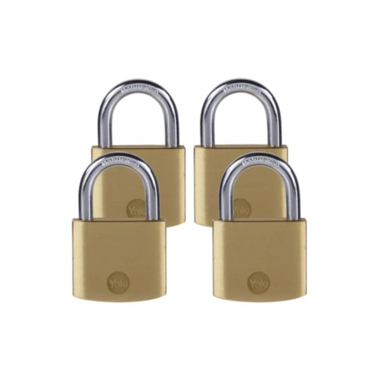 Yale 40mm Standard Security Brass Padlock - 4 Pack - Bunnings New Zealand