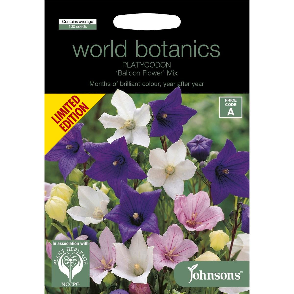 Johnsons World Botanics Platycodon - Balloon Flower Mix Seeds ...
