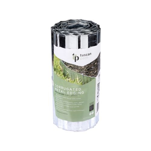 Tuscan Path 250mm x 3.2m Galvanised Corrugated Garden Edging - Bunnings ...