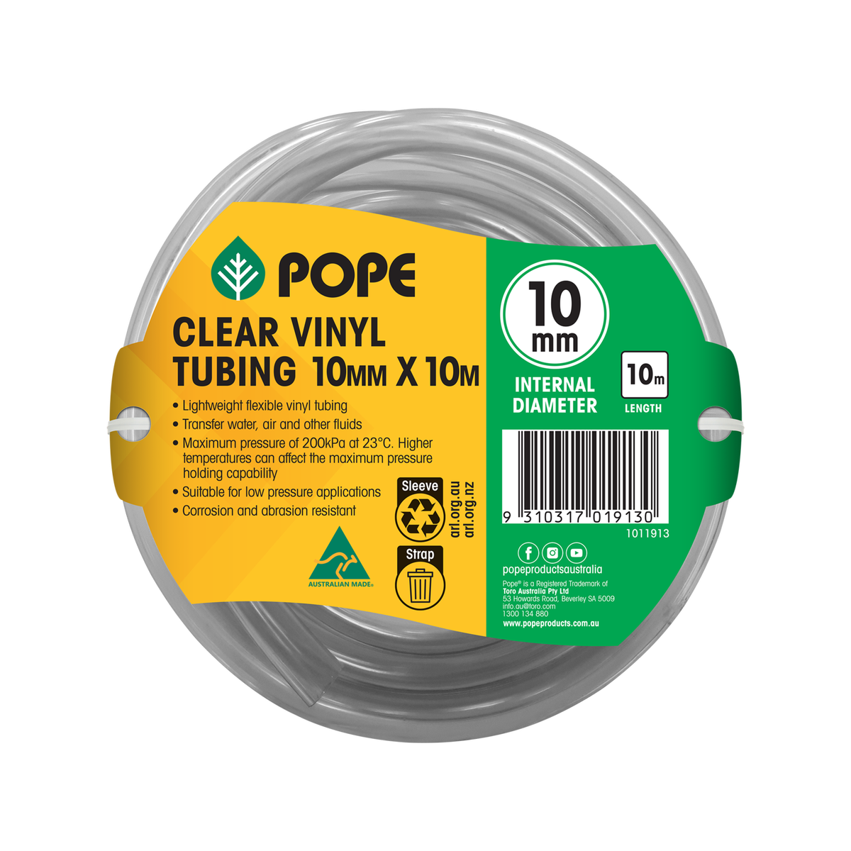 Pope 10mm x 10m Clear Vinyl Tubing - Bunnings Australia