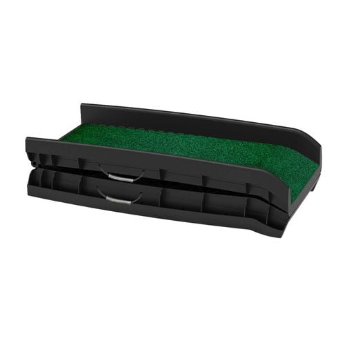 Furtastic Foldable Plastic Dog Ramp with Synthetic Grass for Extra Grip ...