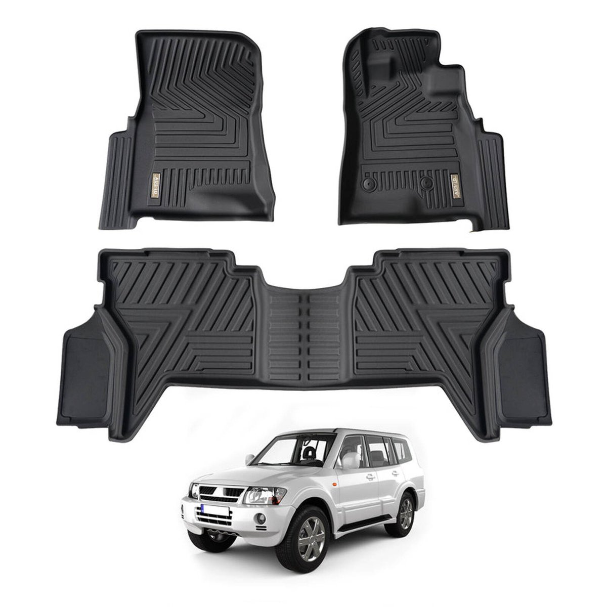 AUSGO 5D Car Floor Mats for Mitsubishi Pajero 2000-2021 All-Weather ...