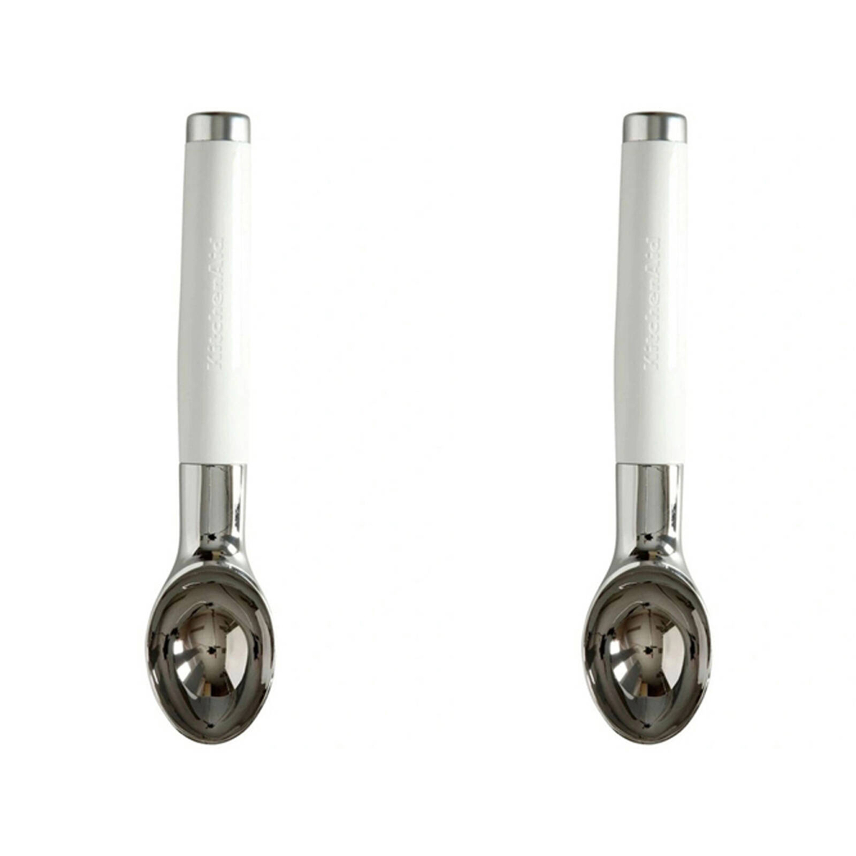 2PK KitchenAid Ice Cream Scoop Classic Gloss Handle 22cm - White ...