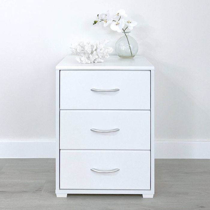 Practa Bedside Table Bundle - 3 Drawers - Oak - Bunnings New Zealand