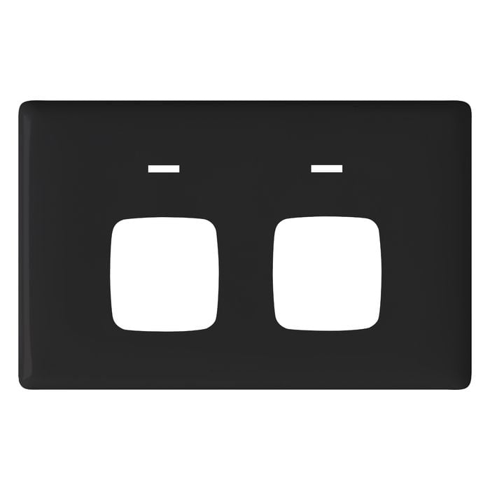HPM LINEA Double Autoswitch Powerpoint Coverplate - Black - Bunnings ...